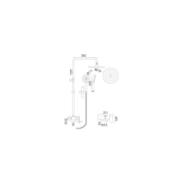 3 Way Bath Shower Set SWP-BSP-9003G - Saniware