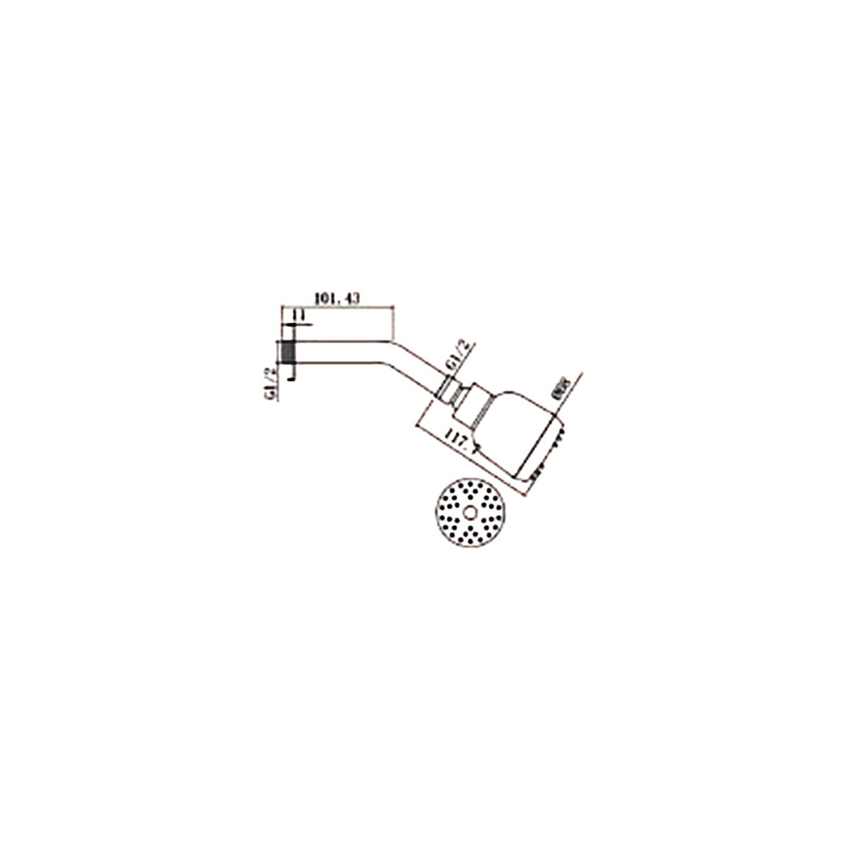 Rain Shower with Arm SWP-SH-301 - Saniware